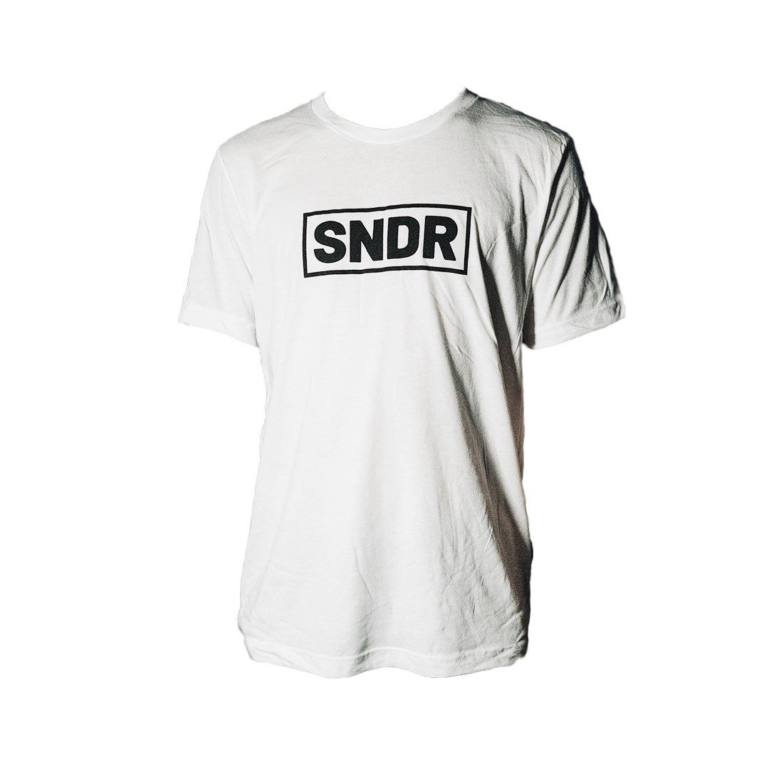 SNDR White Tee – SNDR Snowmobile Products